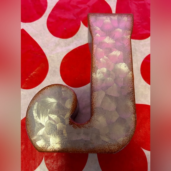 Accents | New Galvanized Letter J Decor Cute As A Shelf Sitter Or Hung ...